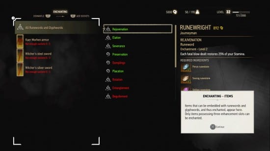 The Witcher 3: Hearts of Stone – All Runewords and Glyphwords - Twinfinite