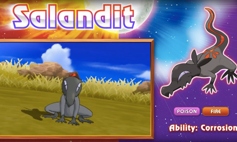 Pokemon Sun and Moon Unveils Salandit, a Poison-Fire Type Pokemon