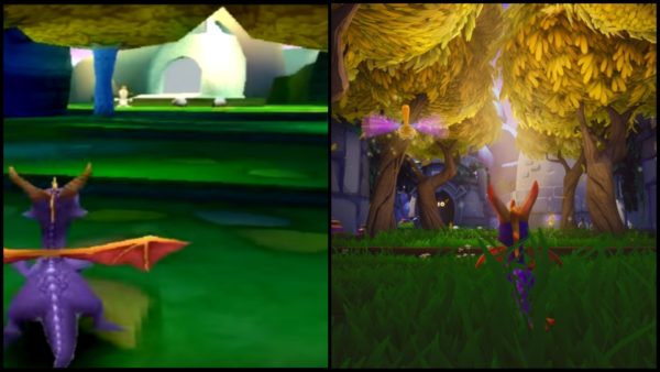 Spyro Original vs Reignited Trilogy Graphics Comparison - Twinfinite