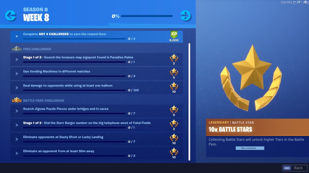 Fortnite: How to Complete All Season 8 Week 8 Challenges - Twinfinite