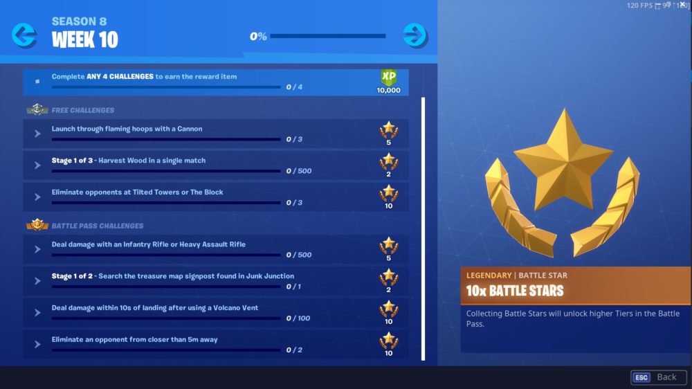 Fortnite: How to Complete All Season 8 Week 10 Challenges