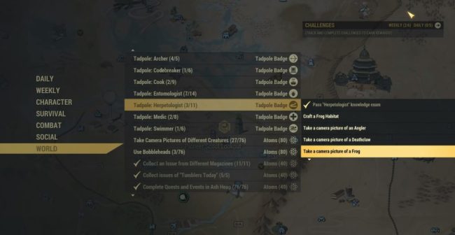 Fallout 76: How to Get Possum Badges, Scout Badges & World Badges ...
