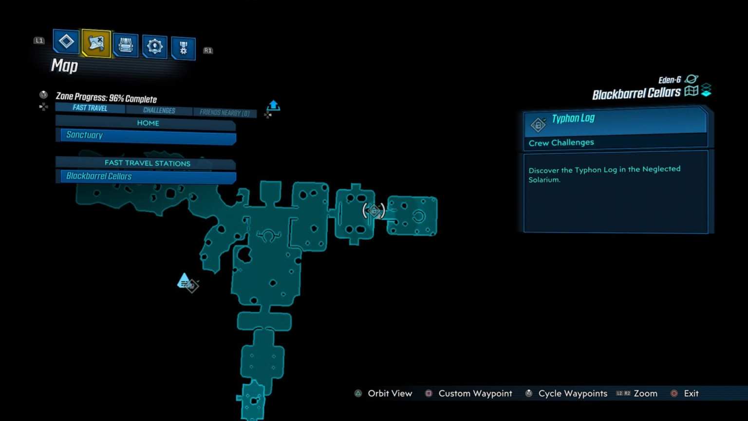 Borderlands 3 Blackbarrel Cellars Crew Challenge Locations: Typhon Logs ...
