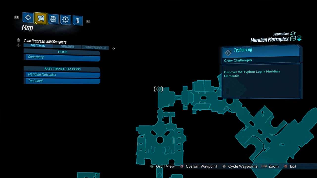 Borderlands 3: Meridian Metroplex Typhon Log Locations