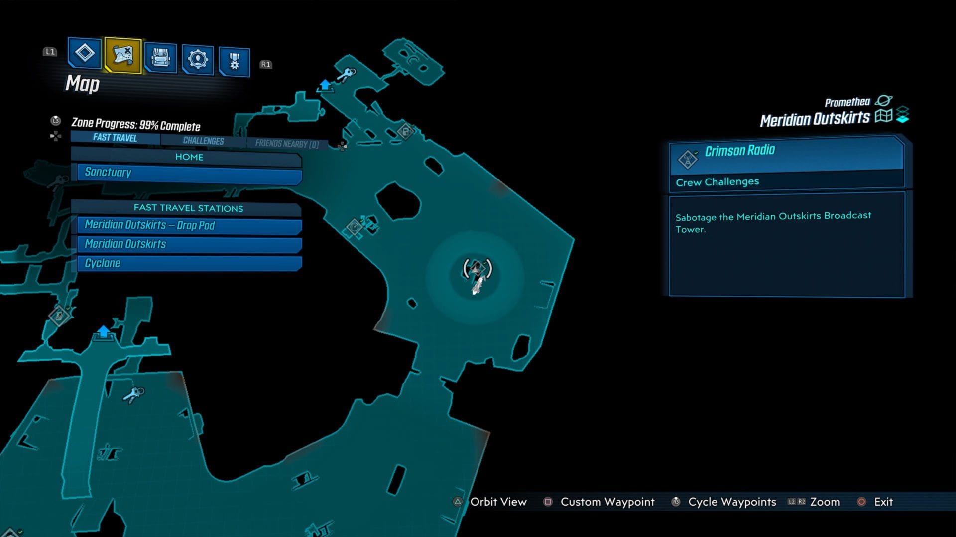 Borderlands 3 Meridian Outskirts Crew Challenge Locations: Typhon Logs ...