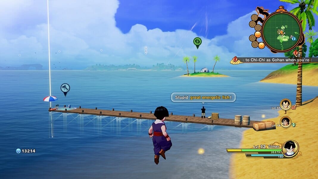 Dragon Ball Z Kakarot: How to Get Great Energetic Fish (Tough Break For ...