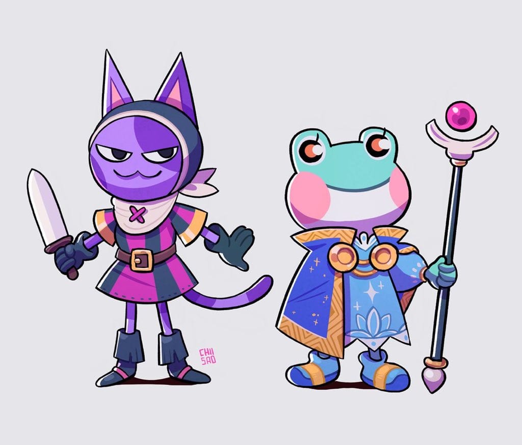 Artist Reimagines Animal Crossing Critters as RPG Heroes - Twinfinite