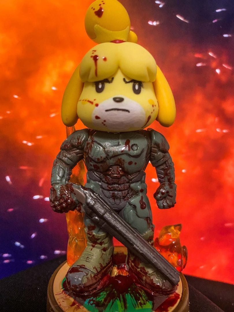 This Doom Slayer Isabelle amiibo Needs to Be a Real Thing - Twinfinite