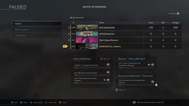 Warzone: How to Unmute Teammates - Twinfinite
