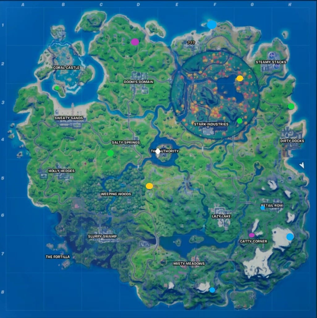 Fortnite Chapter 2 Season 4 Week 9 XP Coin Locations Guide - Twinfinite