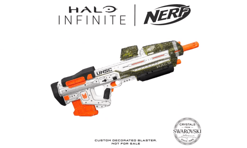 If You Ever Wanted a Halo Infinite Nerf Gun Covered in 16,000 Swarovski ...