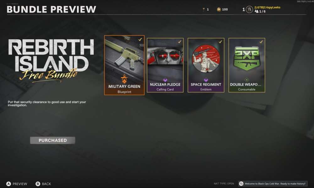 Black Ops Cold War Rebirth Island Bundle: How to Get & What's Included