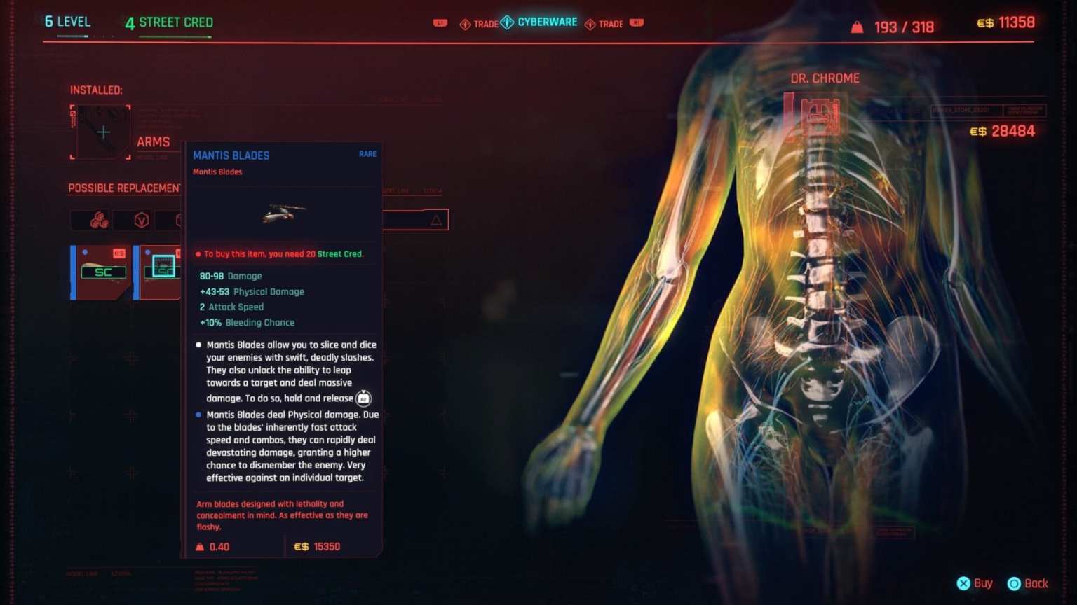 Cyberpunk 2077 Mantis Blades: Best Mantis Blade Build & How to Get Them ...