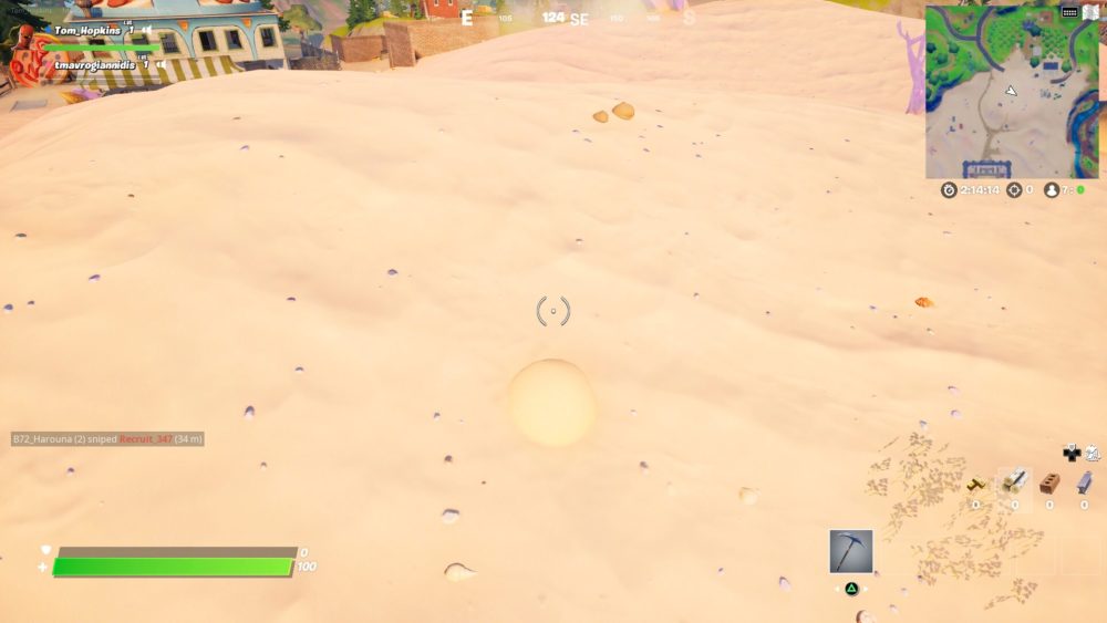 Fortnite: How to Bury in Sand & Travel Underground