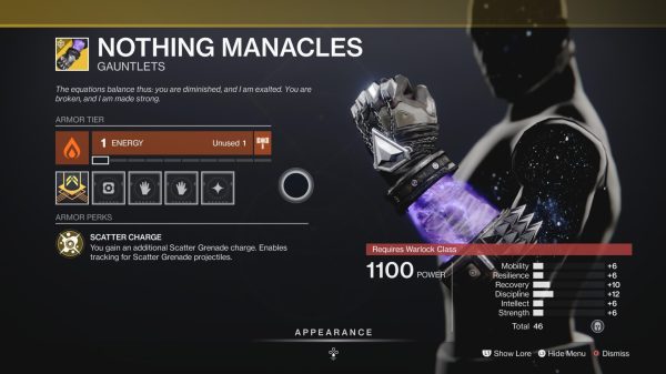 Destiny 2: How to Get Nothing Manacles Exotic Warlock Gauntlets ...