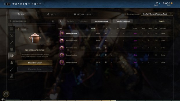 New World: How to Get Blessed Crucible - Twinfinite