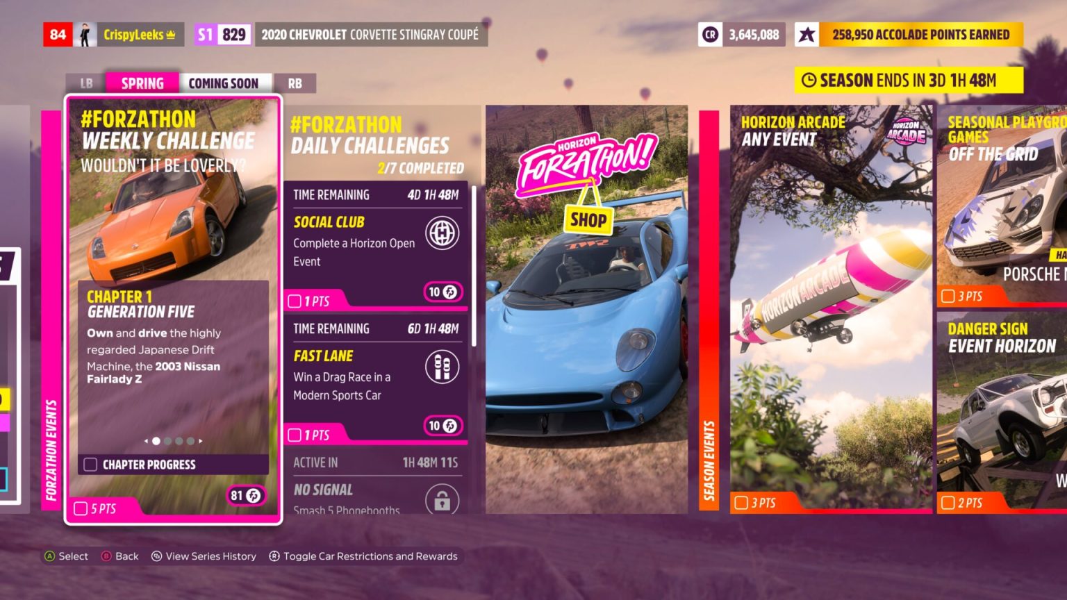 Forza Horizon 5: How to Get Forzathon Points & What They're Used For ...