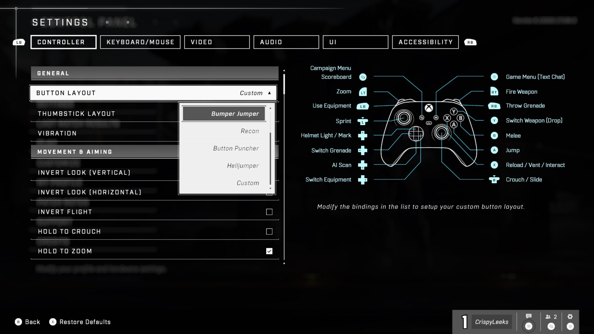Halo Infinite: How to Remap Buttons, Change Controls & Sensitivity