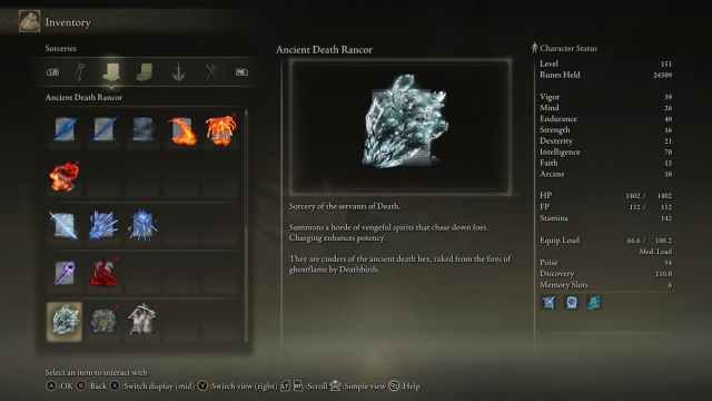 How to Get Ancient Death Rancor Sorcery in Elden Ring