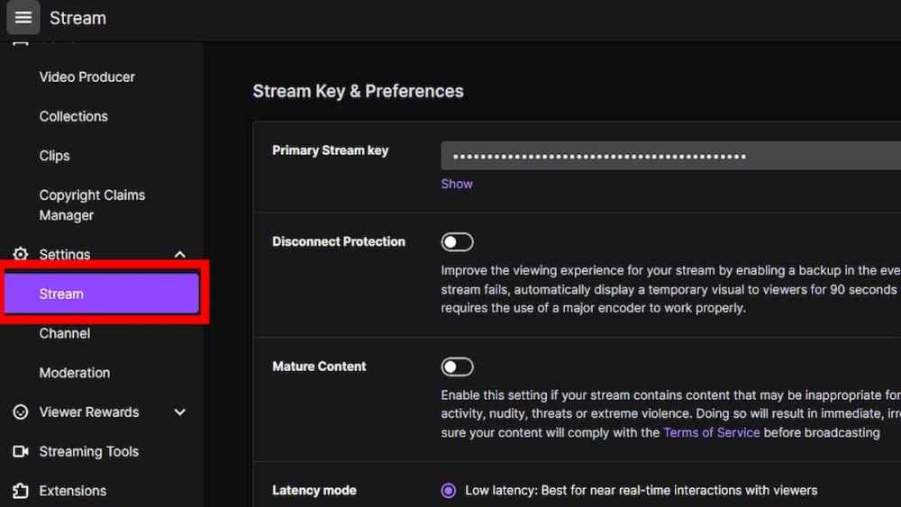 How To Find Your Stream Key on Twitch