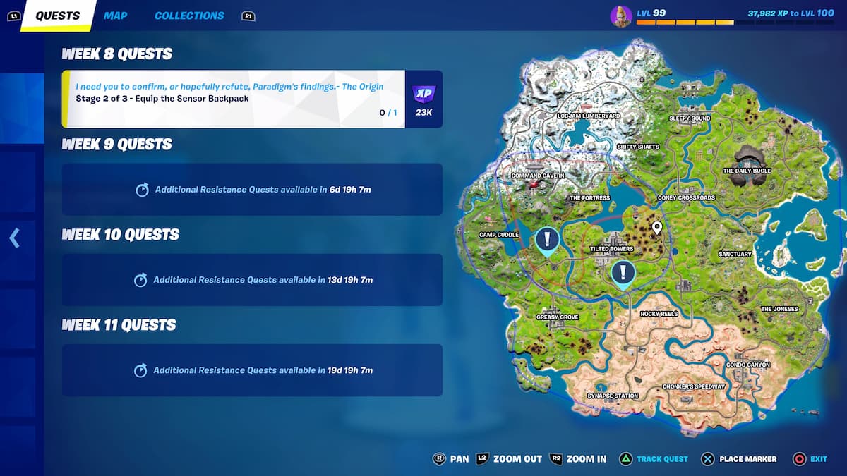 How to Equip Sensor Backpack & Scan Energy Fluctuation in Fortnite ...