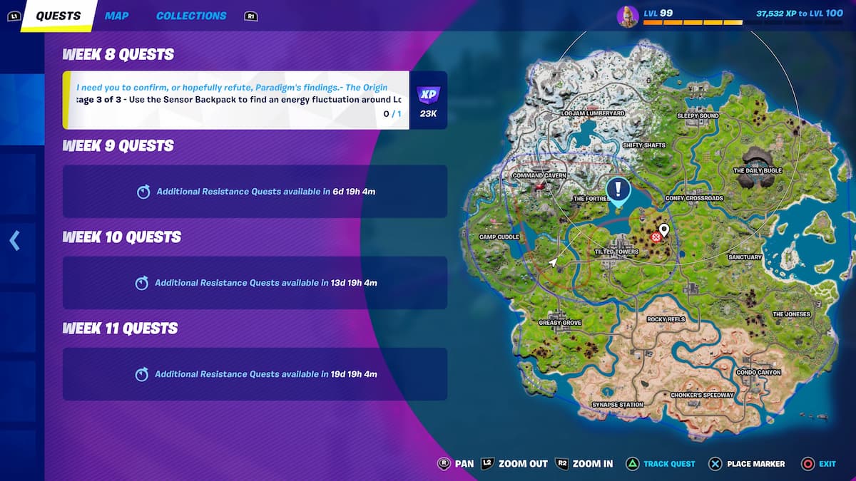 How to Equip Sensor Backpack & Scan Energy Fluctuation in Fortnite ...