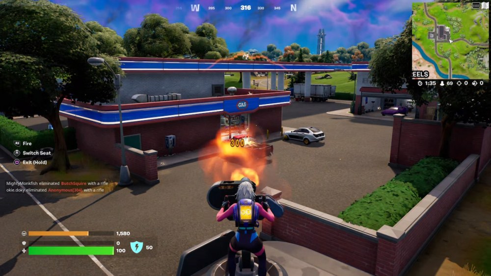 How to Use a Mounted Turret to Damage Vehicles in Fortnite