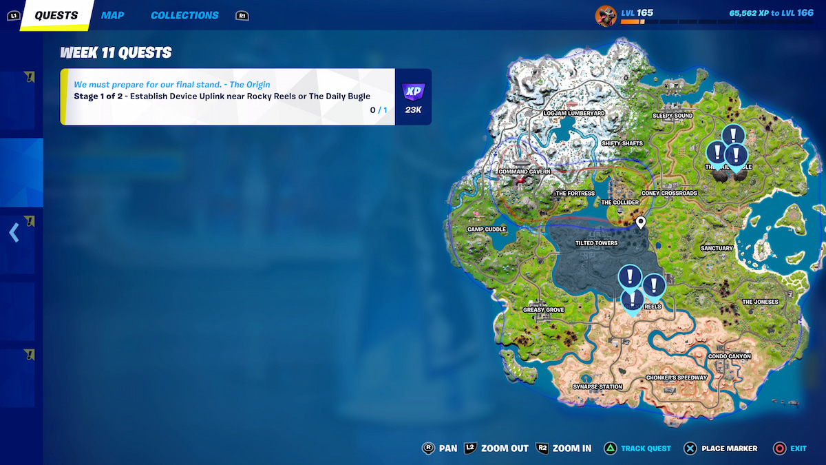 Where to Activate Emergency Beacon at Tilted Towers or Coney Crossroads ...