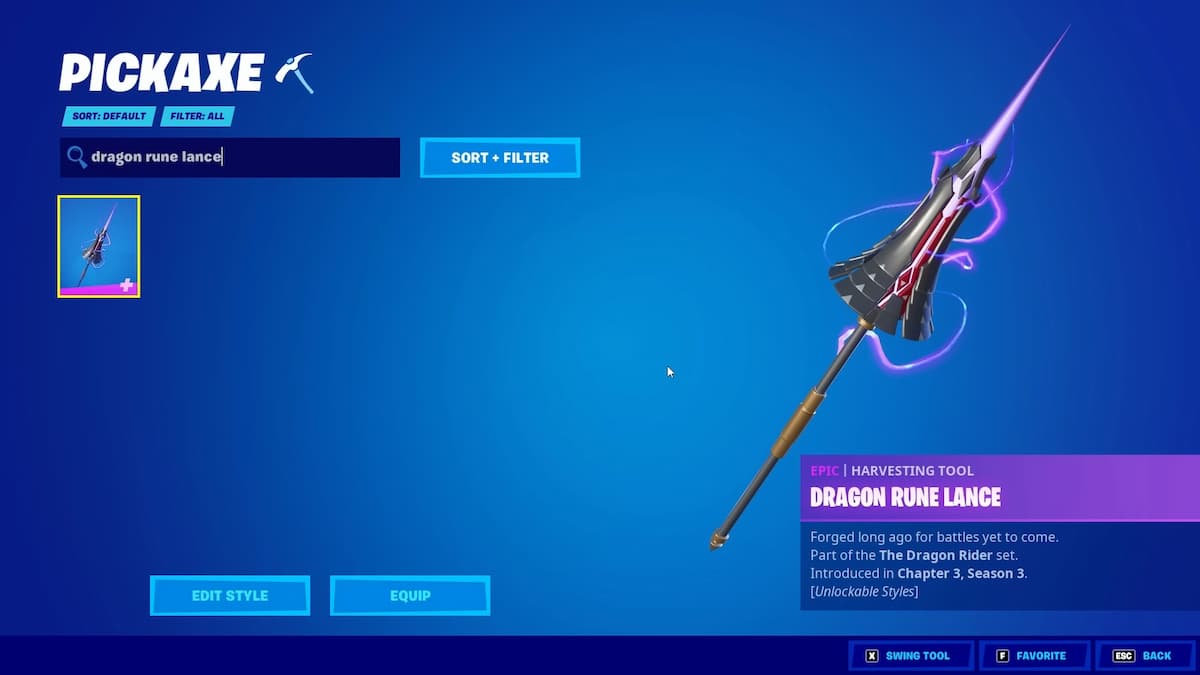 Here's Why Fortnite's Dragon Rune Lance Pickaxe Has Been Temporarily ...