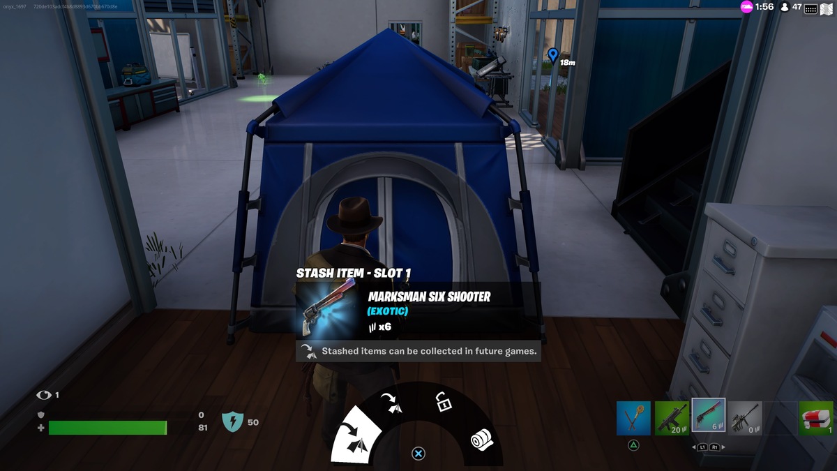 How to Stash Item of Mythic or Exotic Rarity in a Tent in Fortnite ...