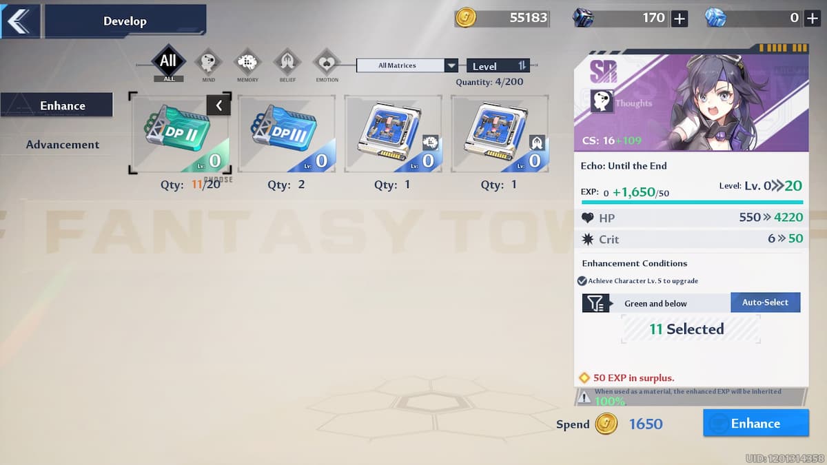 How to Upgrade Matrices in Tower of Fantasy - Twinfinite