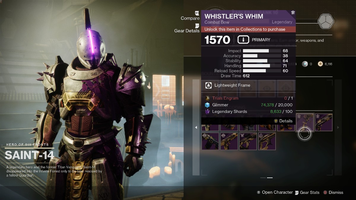 How To Get The Whistler's Whim Trials of Osiris Bow in Destiny 2 & What ...