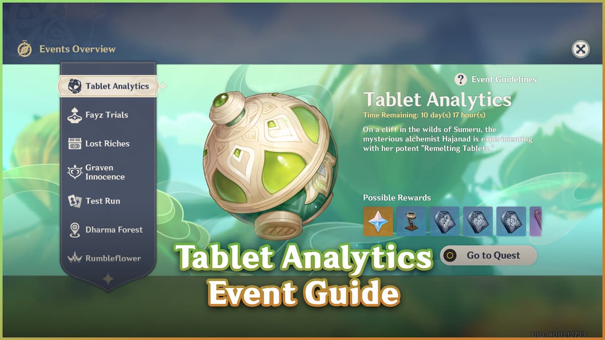 How To Complete Tablet Analytics Event in Genshin Impact 3.0 - Twinfinite