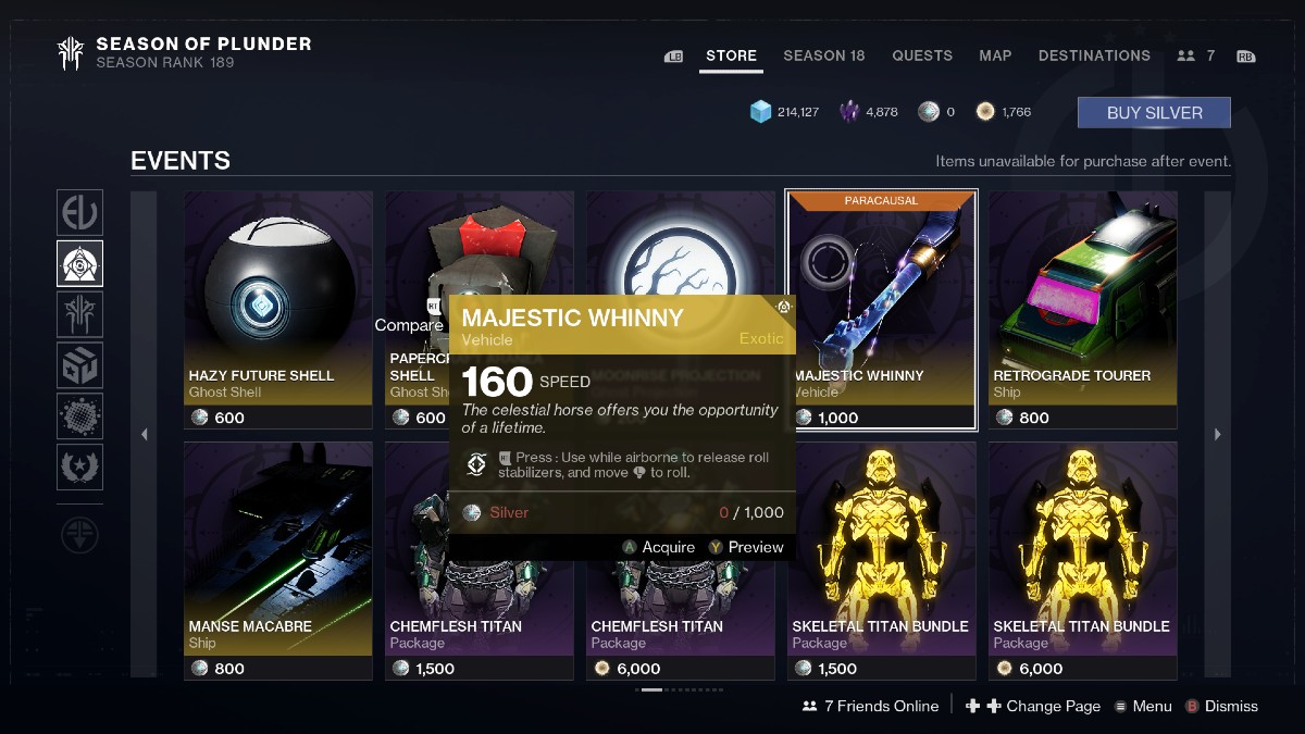How to Get The Majestic Whinny Exotic Sparrow in Destiny 2 Festival of ...