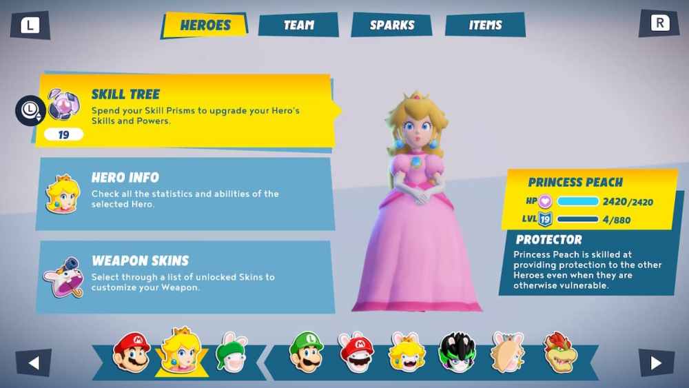 How to Customize Hero Skill Trees in Mario + Rabbids Sparks of Hope