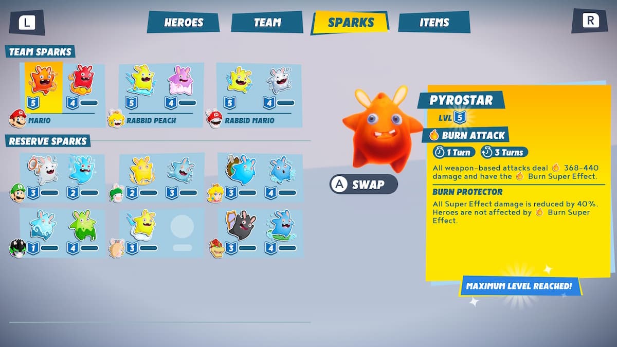 How to Swap Sparks in Mario + Rabbids: Sparks of Hope - Twinfinite