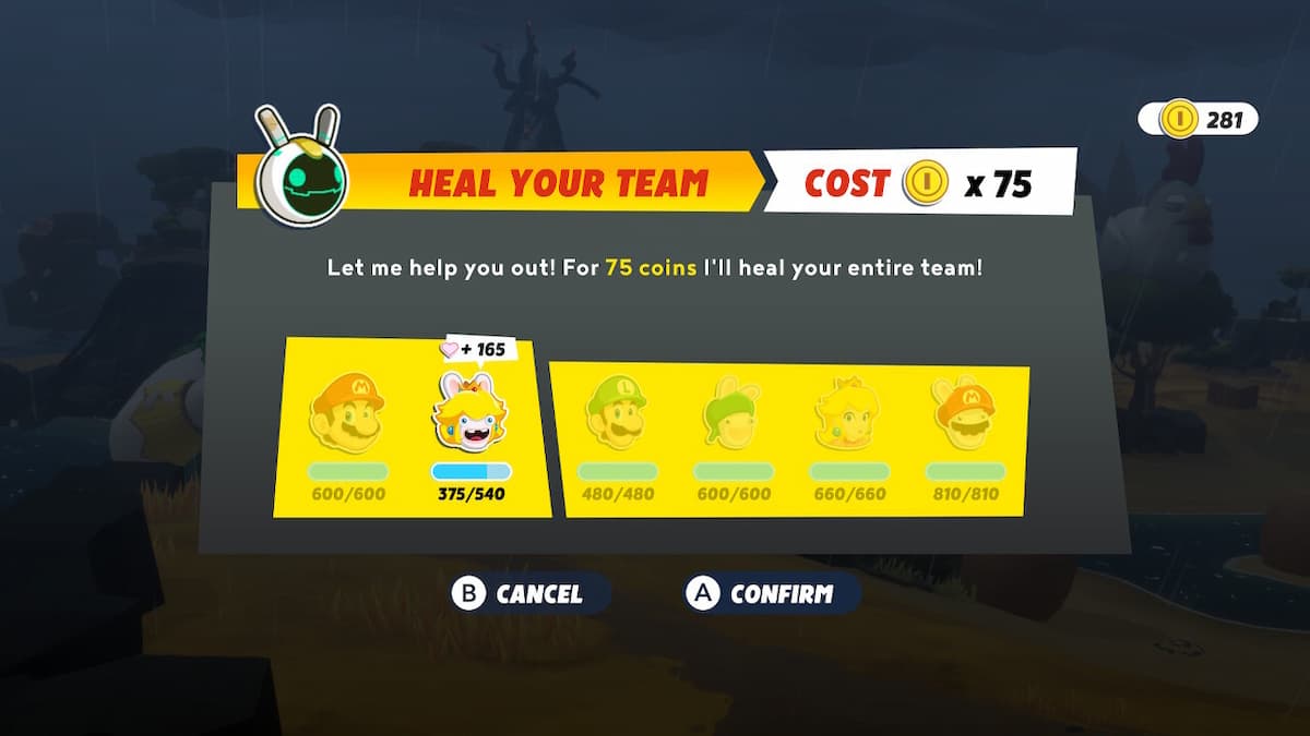 How to Heal Characters in Mario + Rabbids Sparks of Hope - Twinfinite