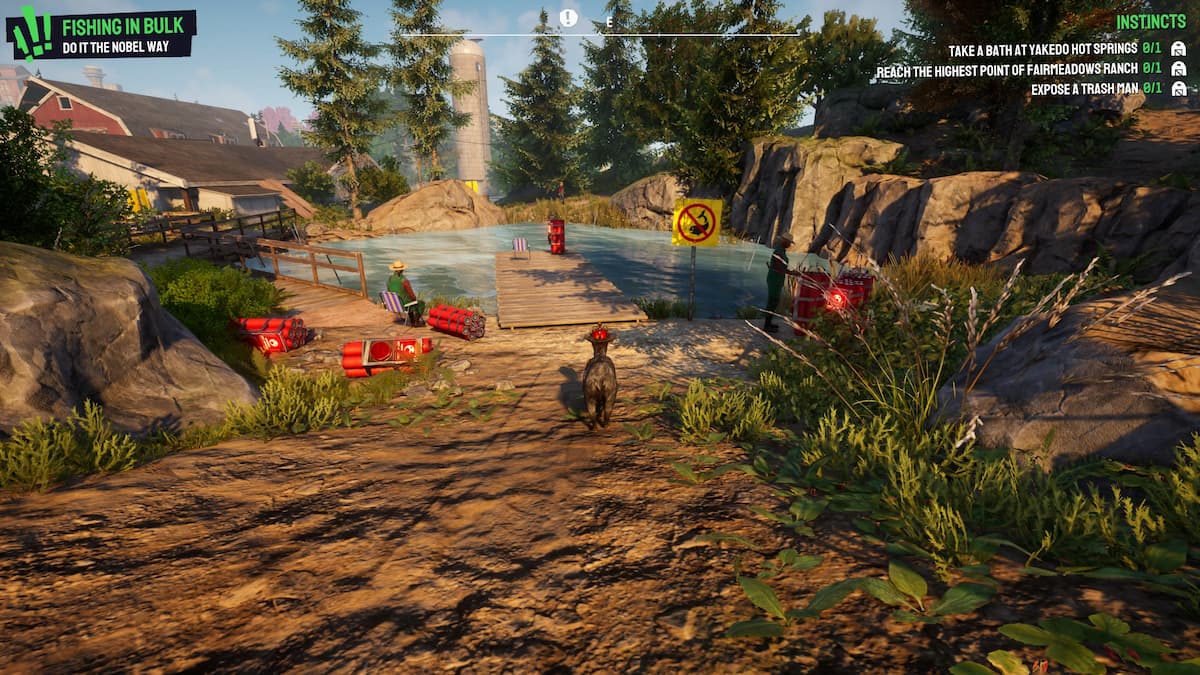 How to Solve the Fishing in Bulk Event in Goat Simulator 3 - Twinfinite