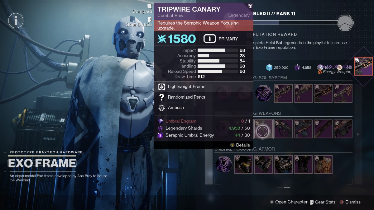 How To Get The Tripwire Canary Bow & What The God Roll For It Is In ...