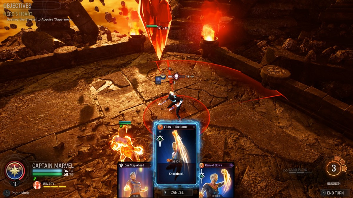 How to Complete Hero's Heart Captain Marvel Challenge in Midnight Suns ...