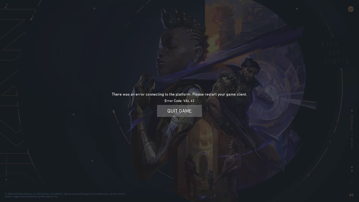 How to Fix Valorant Error Code VAL 43 - Twinfinite