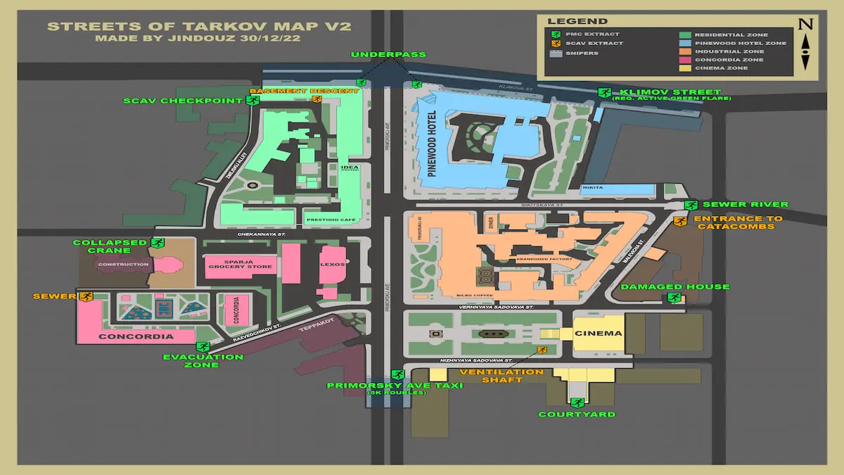 All Exfil Locations on Streets of Tarkov in Escape From Tarkov - Twinfinite
