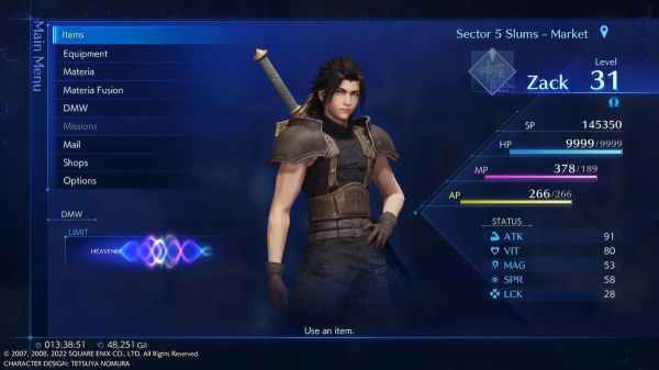 FF7 Crisis Core: Reunion Level Cap, Explained - Twinfinite