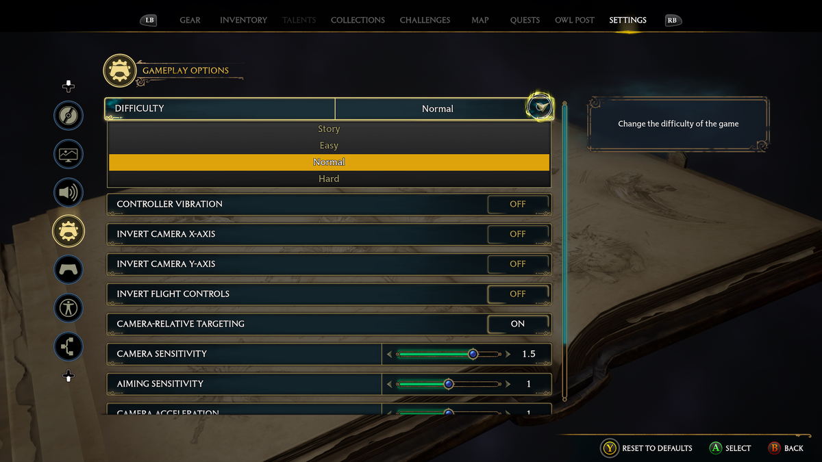 How To Change Difficulty Settings in Hogwarts Legacy - Twinfinite