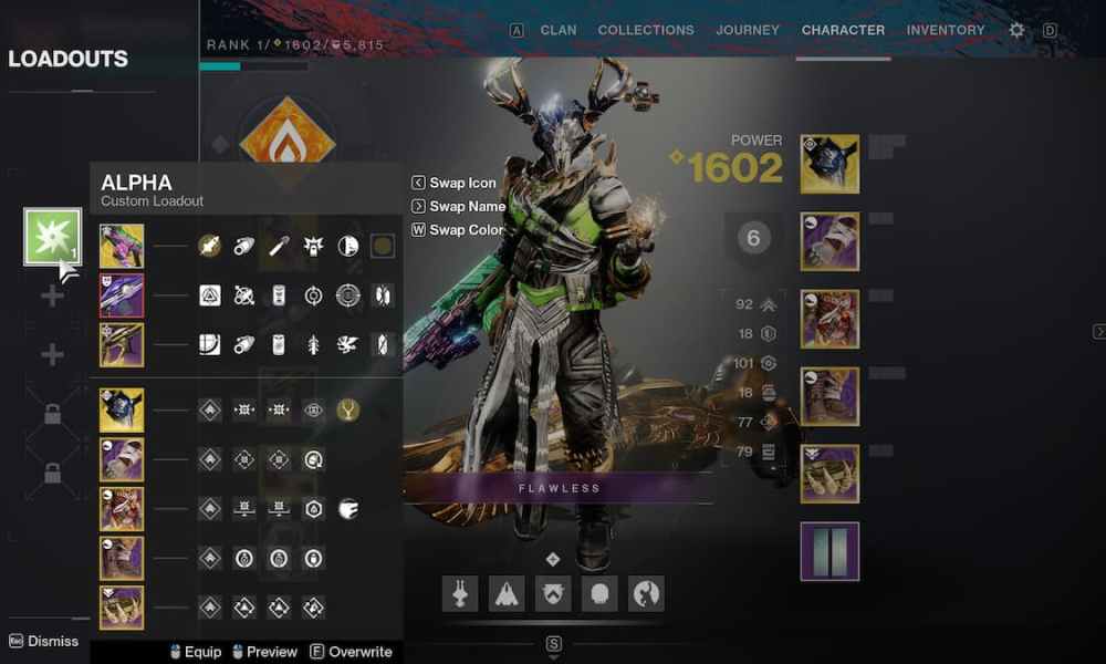 How to Unlock, Save & Swap Gear Loadouts in Destiny 2