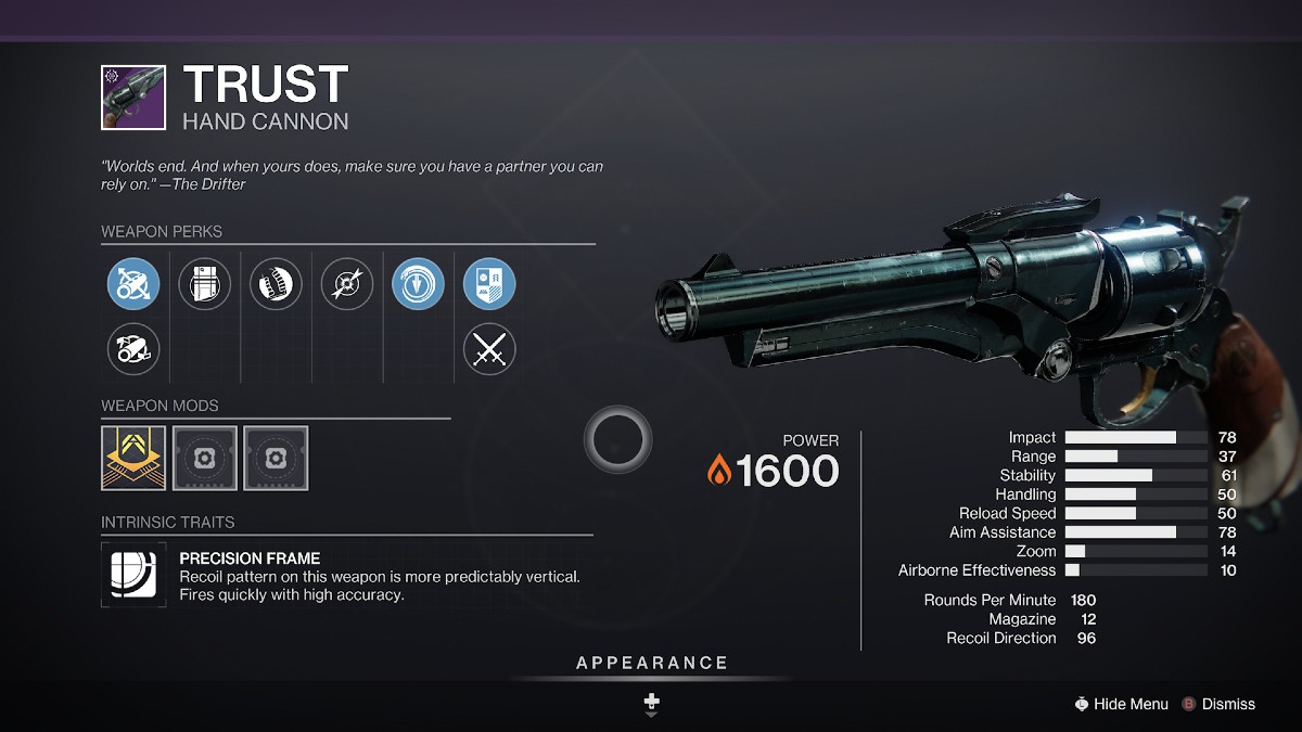 How to Get Trust Hand Cannon in Destiny 2 & What the God Roll is ...