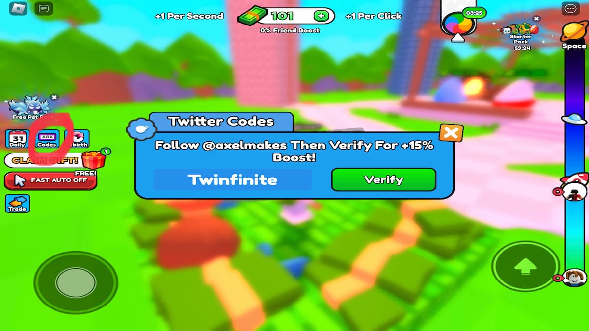 +1 Money Every Click Codes - Twinfinite