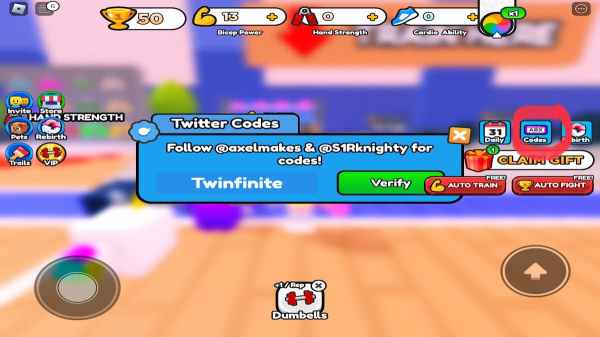 Arm Wrestle Simulator Codes - Twinfinite