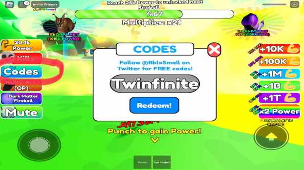 Fireball Punching Simulator Codes - Twinfinite