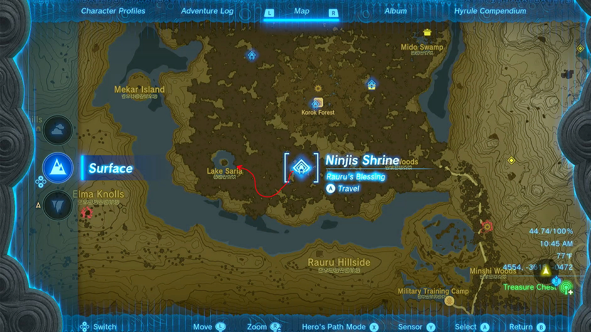 How to Get to Lake Saria in Zelda: Tears of the Kingdom - Twinfinite